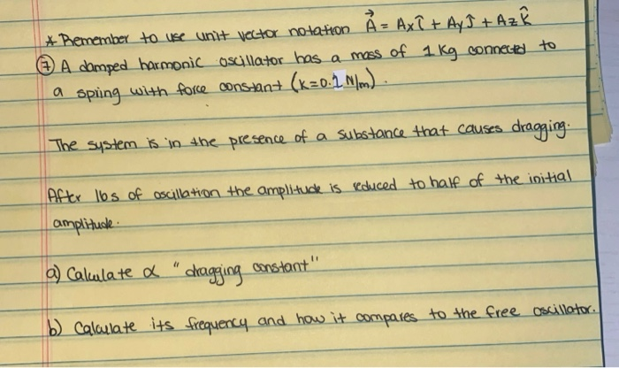 Solved * Remember to use unit vector notation Å= Axł + Ays + | Chegg.com