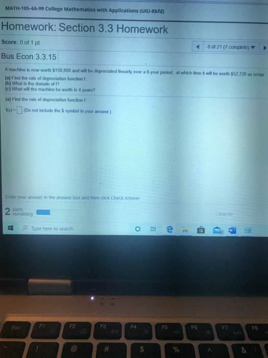 Solved MATH-105-4A-99 College Mathematics with Applications | Chegg.com