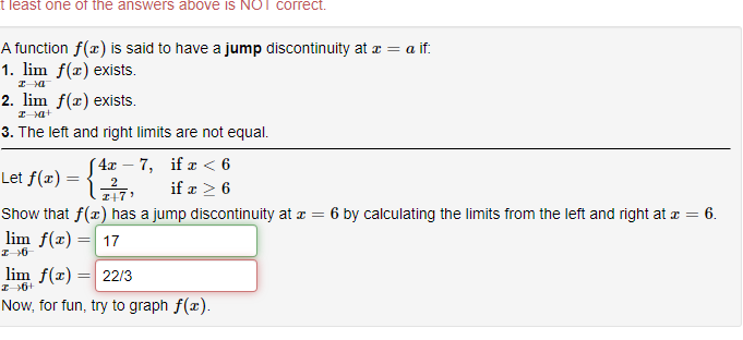 Solved A function f(x) ﻿is said to have a jump discontinuity | Chegg.com