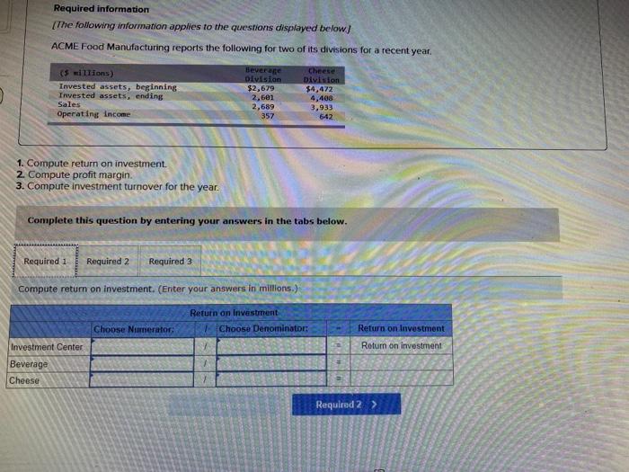 Solved Required information [The following information | Chegg.com