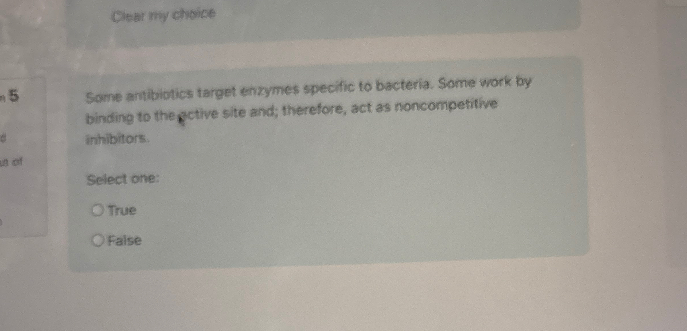 Solved Clear my choice5Some antibiotics target enzymes | Chegg.com