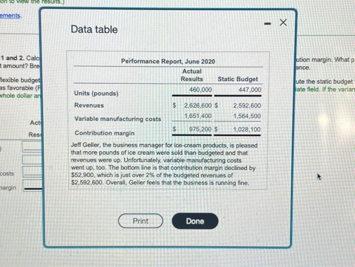 Solved Data table Jeff Geller, the business manager for | Chegg.com