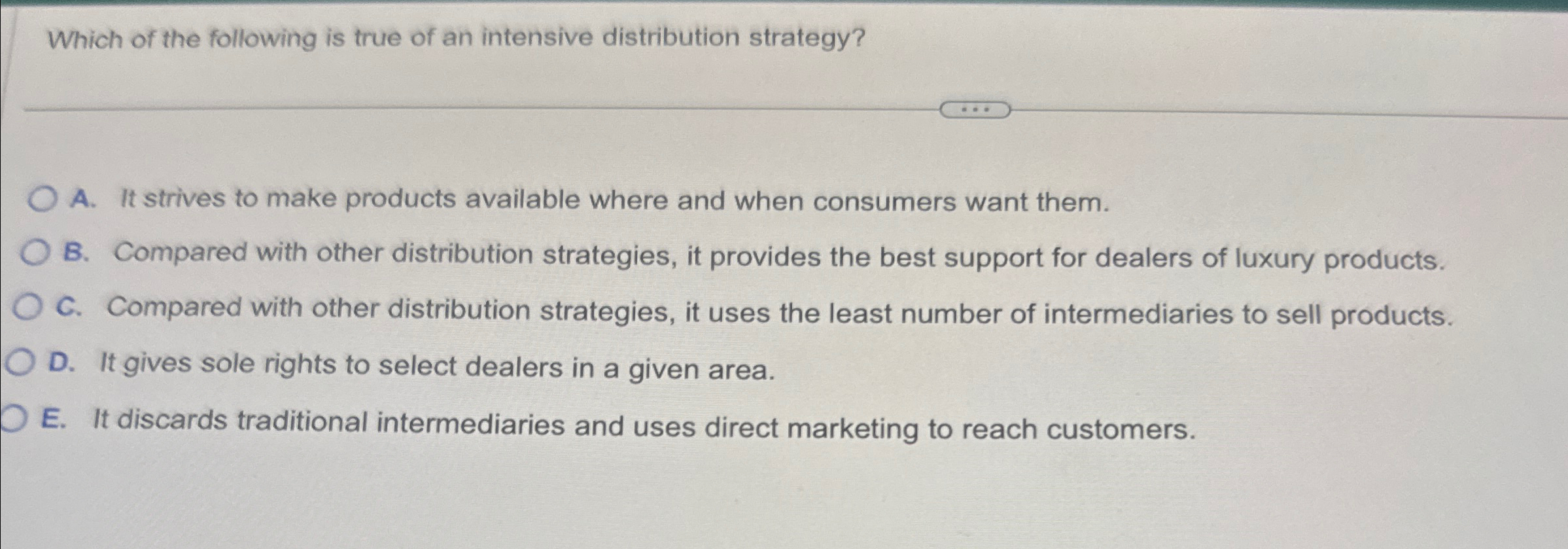 Solved Which of the following is true of an intensive | Chegg.com
