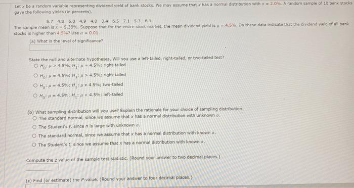 Solved Let x be a random variable representing dividend | Chegg.com