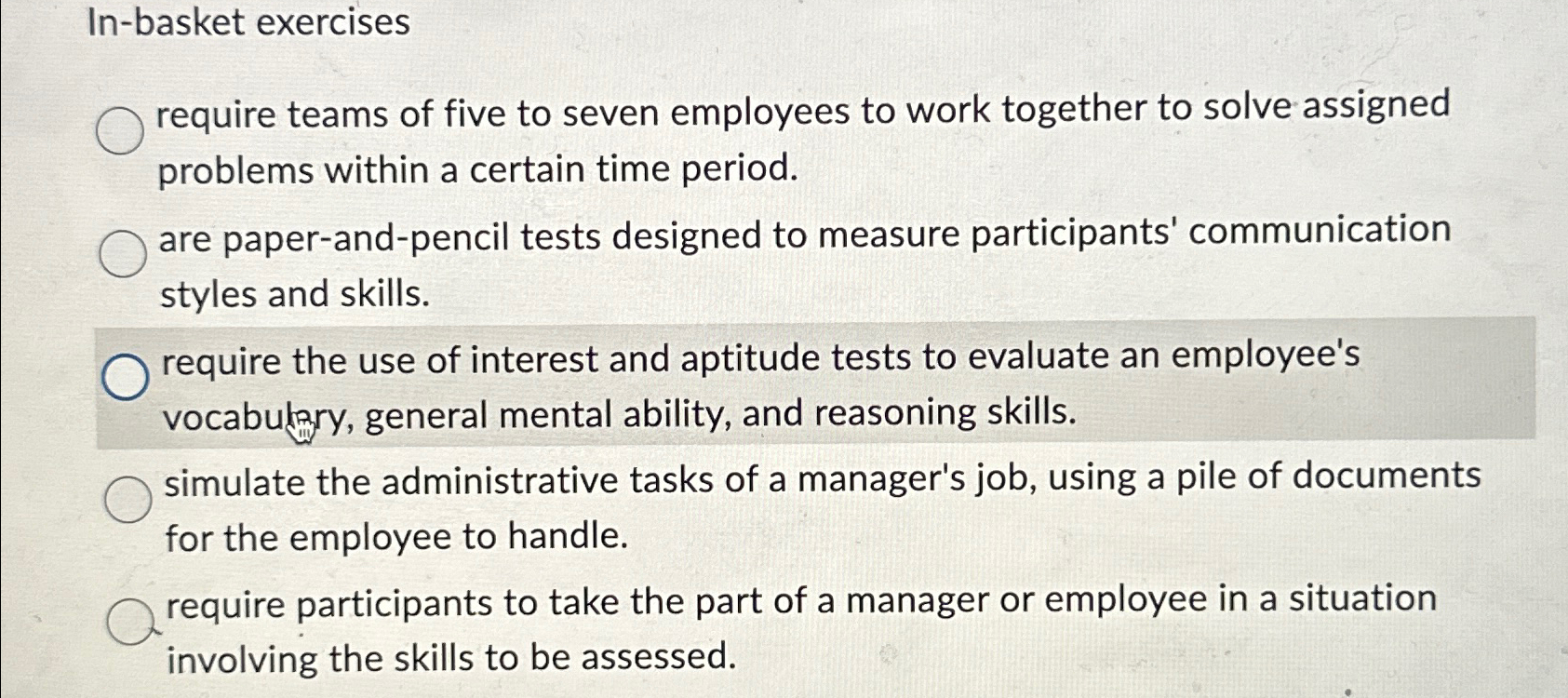 Solved In-basket exercisesrequire teams of five to seven | Chegg.com