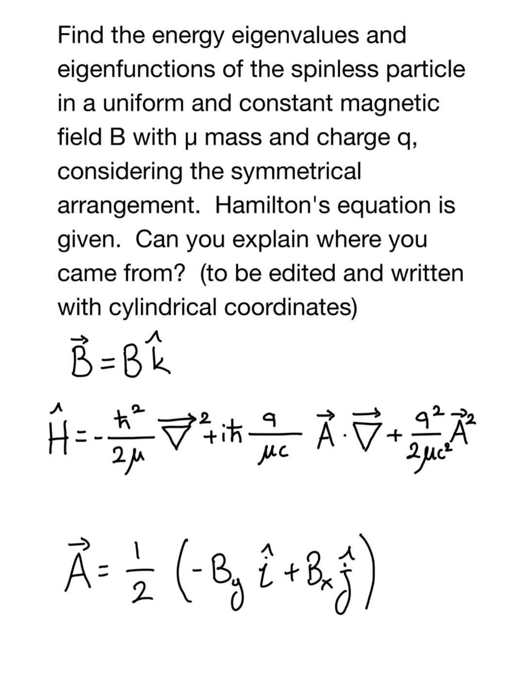Solved Find the energy eigenvalues and eigenfunctions of the | Chegg.com