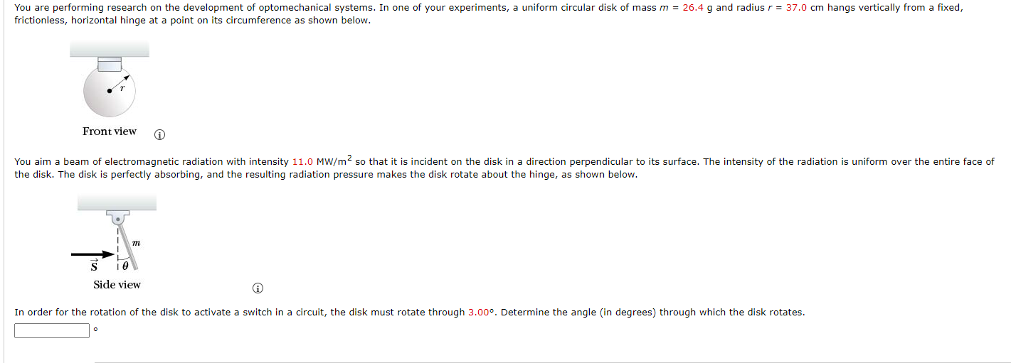 Solved frictionless, horizontal hinge at a point on its | Chegg.com