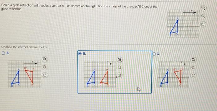 Solved Given a glide reflection with vector v and axis L as | Chegg.com