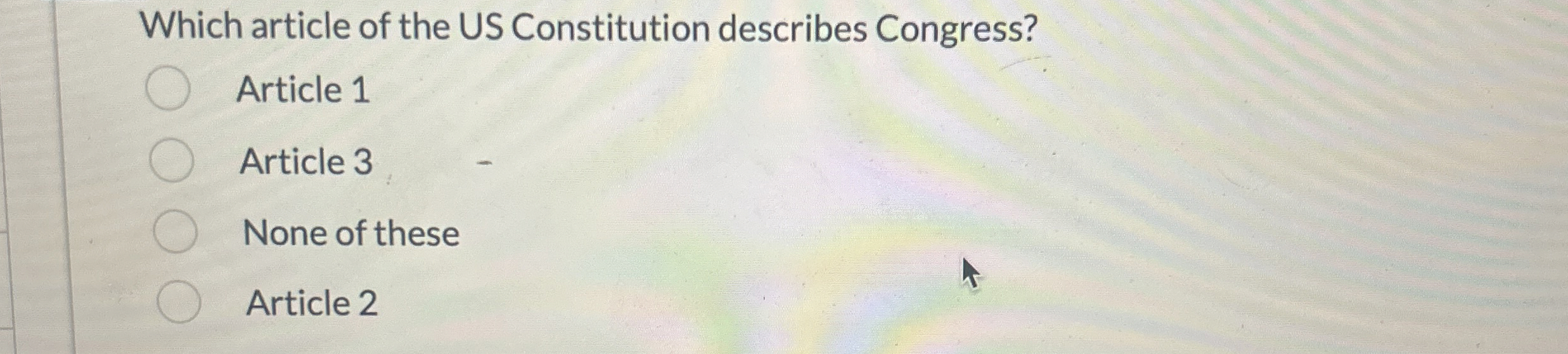Solved Which article of the US Constitution describes | Chegg.com