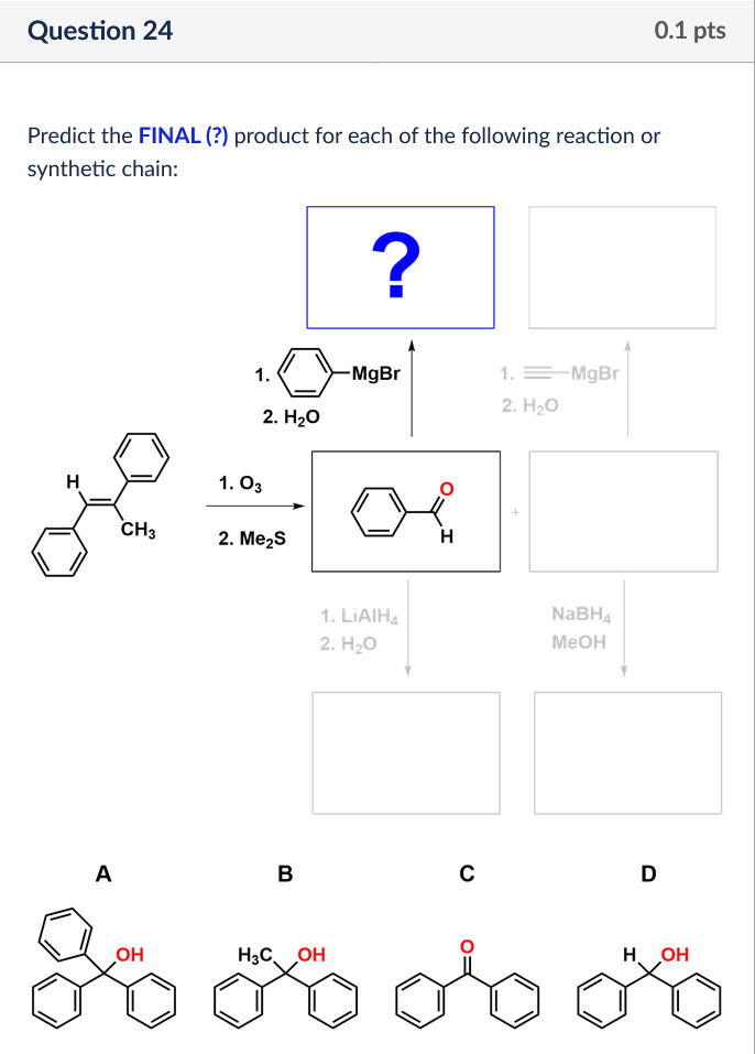 Solved Predict the FINAL (?) ﻿product for each of the | Chegg.com