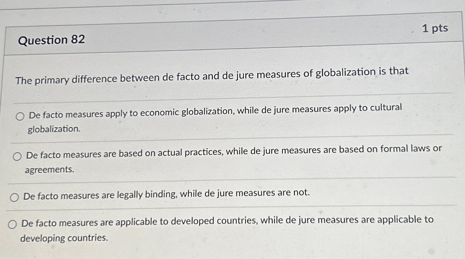 Solved Question 821 ﻿ptsThe primary difference between de | Chegg.com
