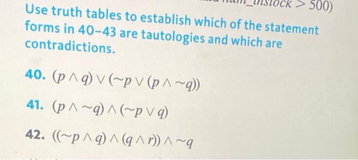 Use truth tables to establish which of the statement | Chegg.com