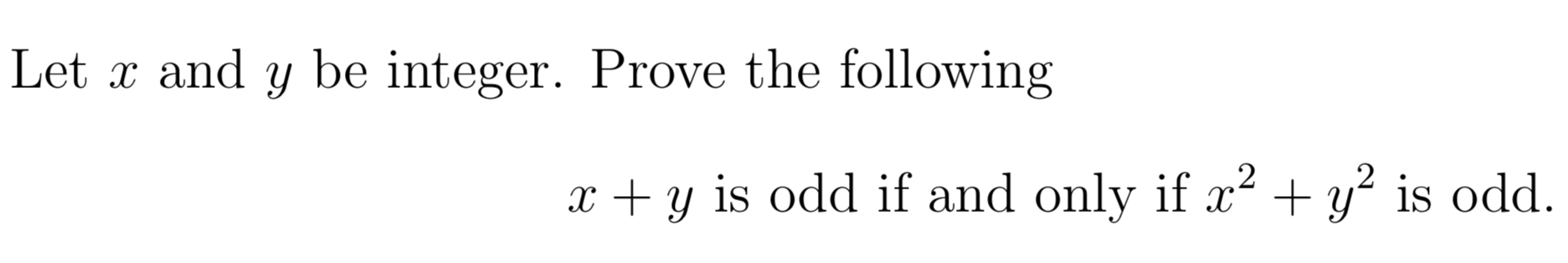 Solved using the laws of discrete maths, Let x ﻿and y ﻿be | Chegg.com