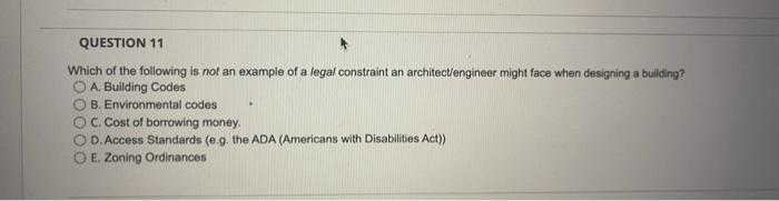 Solved QUESTION 11 Which of the following is not an example | Chegg.com