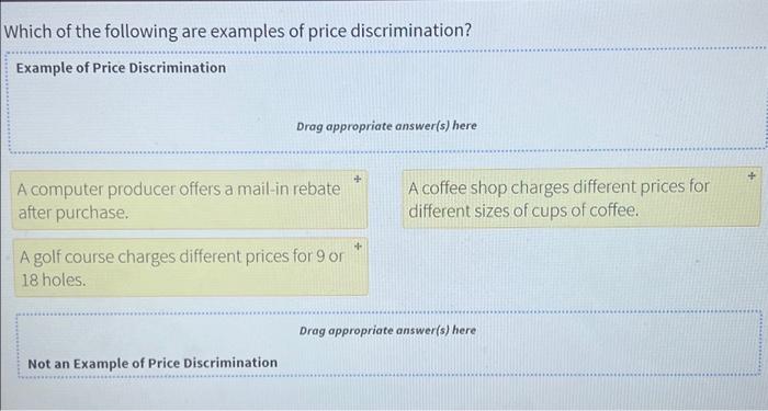 Solved Which of the following are examples of price | Chegg.com