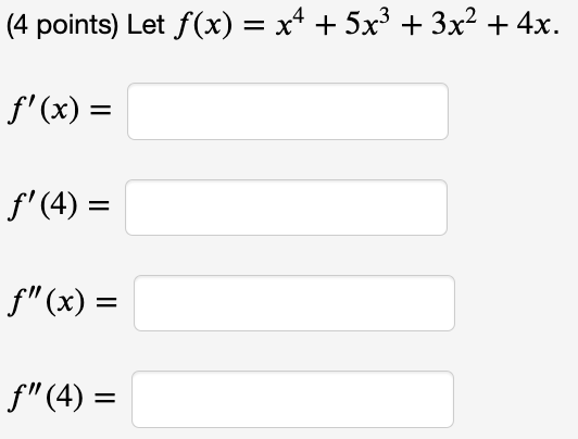 Solved (4 ﻿points) ﻿Let | Chegg.com