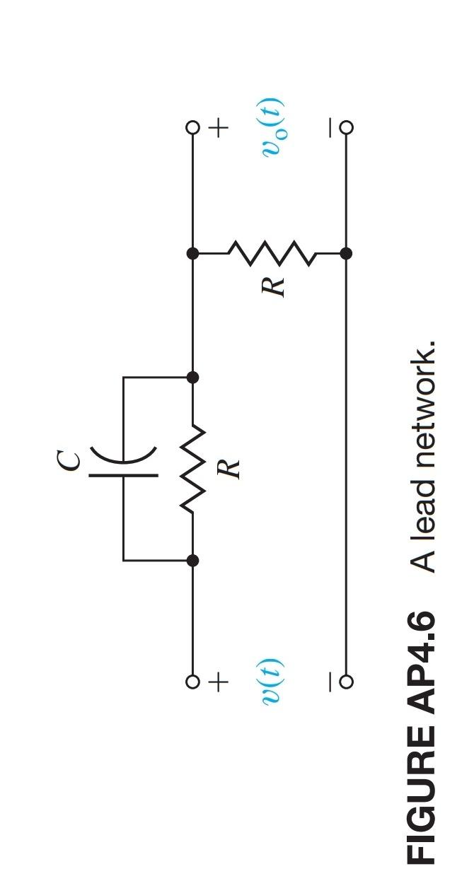 Solved AP4.6 A useful circuit, called a lead network, is | Chegg.com