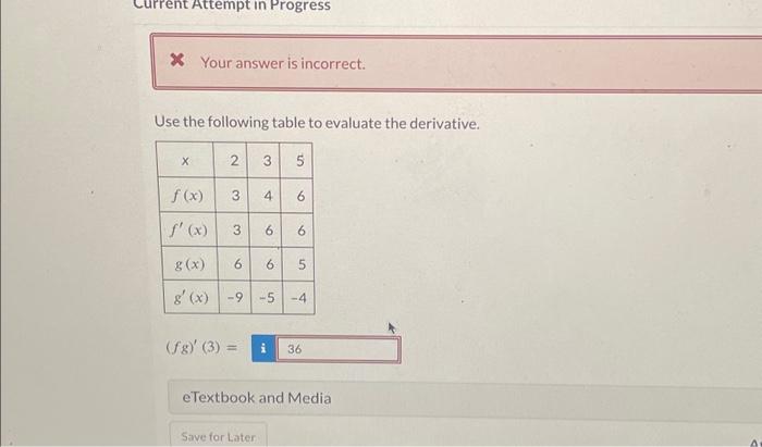 Solved ent Attempt in Progress X Your answer is incorrect. | Chegg.com