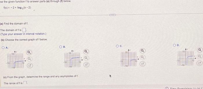 Solved Se The Given Function F To Answer Parts A Through
