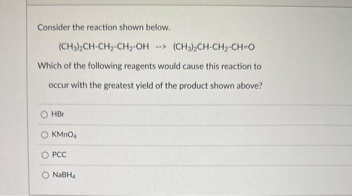 Solved Consider the reaction shown below. | Chegg.com