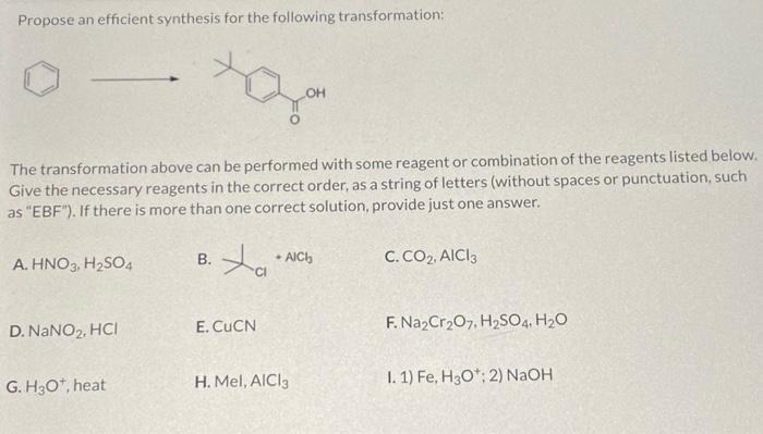 Solved Propose an efficient synthesis for the following | Chegg.com