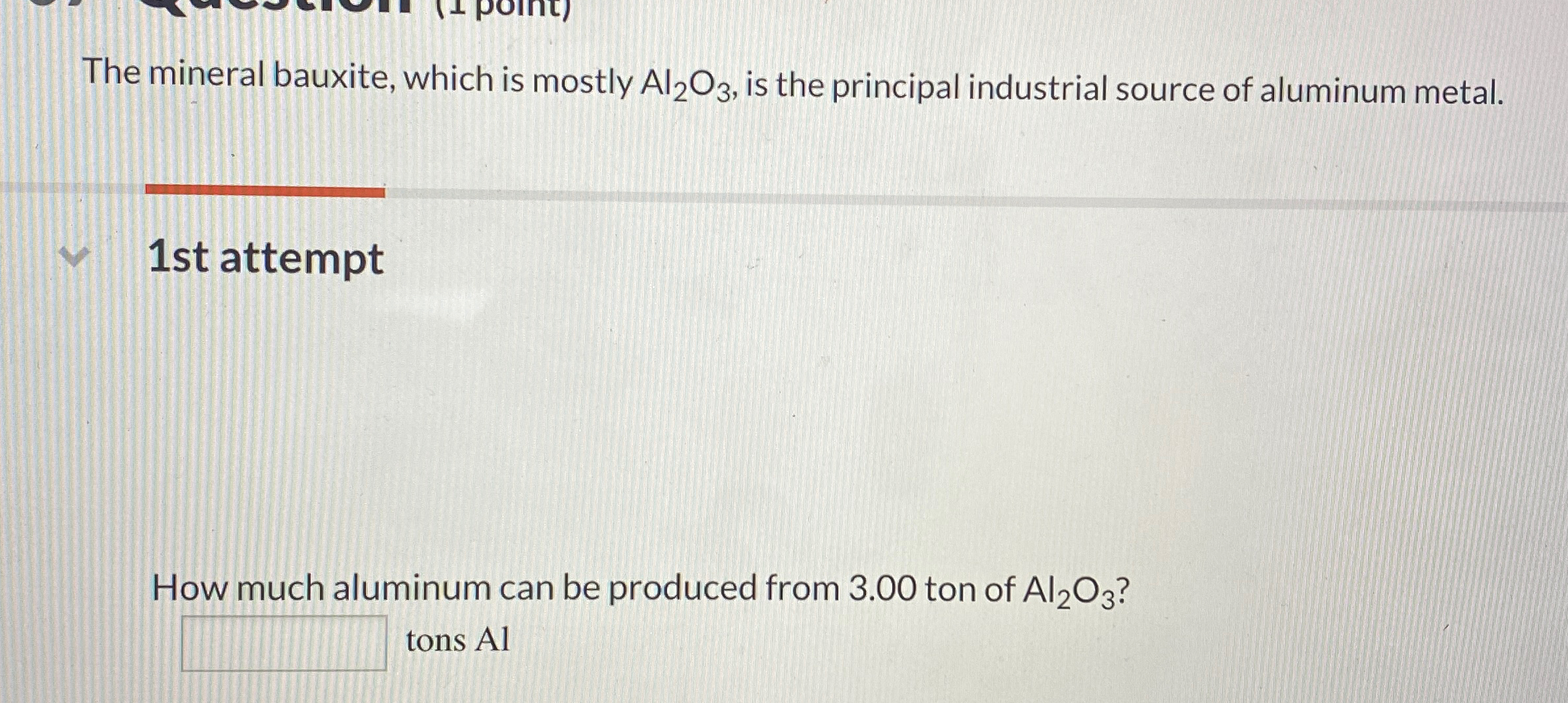 Solved The mineral bauxite, which is mostly Al2O3, ﻿is the | Chegg.com