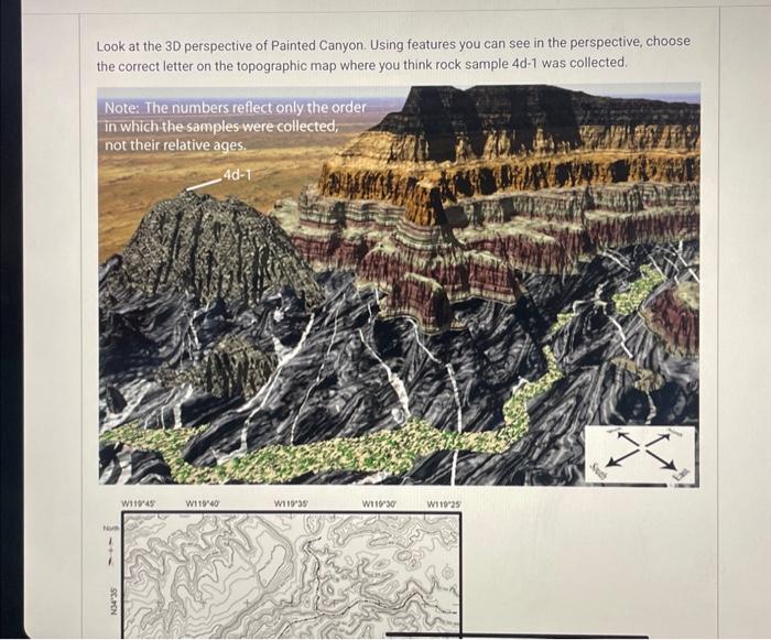 Solved Look at the 3D perspective of Painted Canyon. Using | Chegg.com