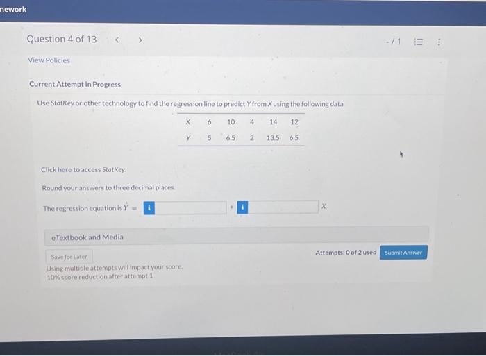 Solved Current Attempt in Progress Use StatKey or other | Chegg.com