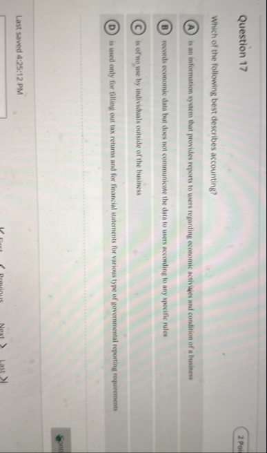 Solved Question 172 ﻿PoilWhich of the following best | Chegg.com