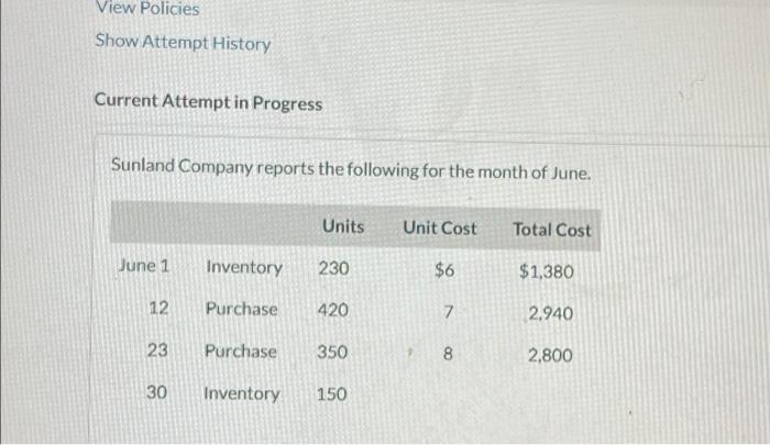 Solved Calulate weighted average unit cost. (Round anower | Chegg.com