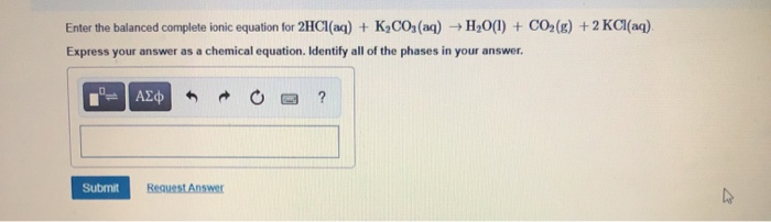 Solved Enter the balanced complete ionic equation for K2SO4 | Chegg.com