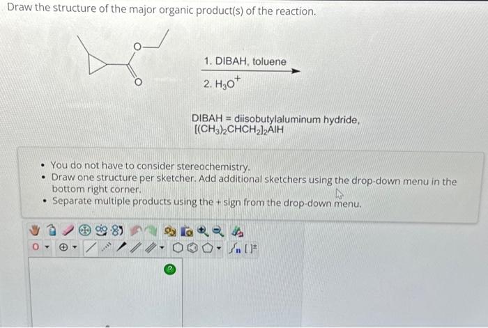 Draw the structure of the major organic product(s) of | Chegg.com