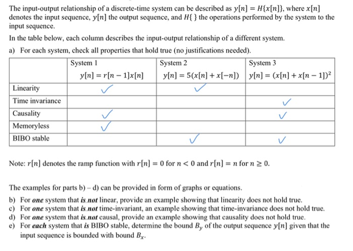 Solved The input-output relationship of a discrete-time | Chegg.com