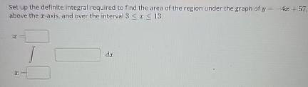 Solved Set up the definite integral required to find the | Chegg.com