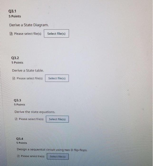 Solved Q3 20 Points Design a sequential circuit with two D | Chegg.com