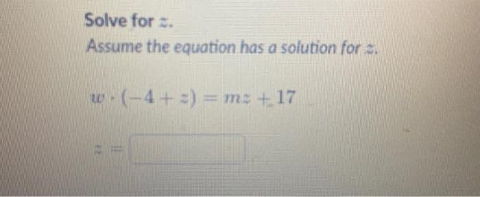 Solved Solve for Assume the equation has a solution for t. | Chegg.com