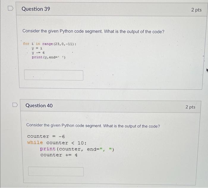 Solved Question 45 What loop construct in Python is the best | Chegg.com