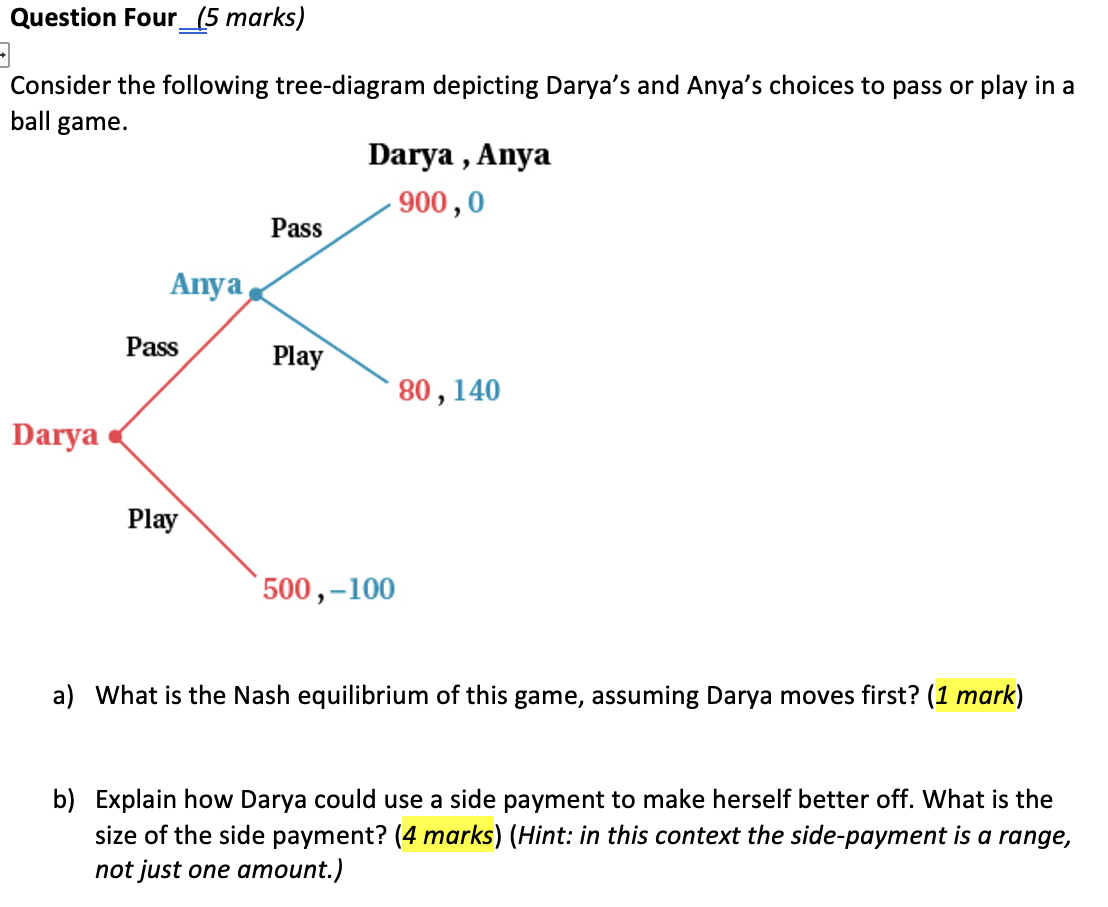 Solved Question Four_ 15 ﻿marks)Consider the following | Chegg.com
