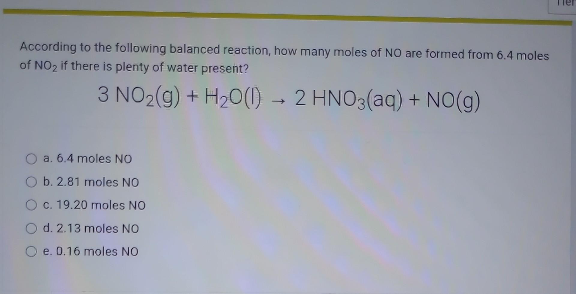 Solved According to the following balanced reaction, how | Chegg.com