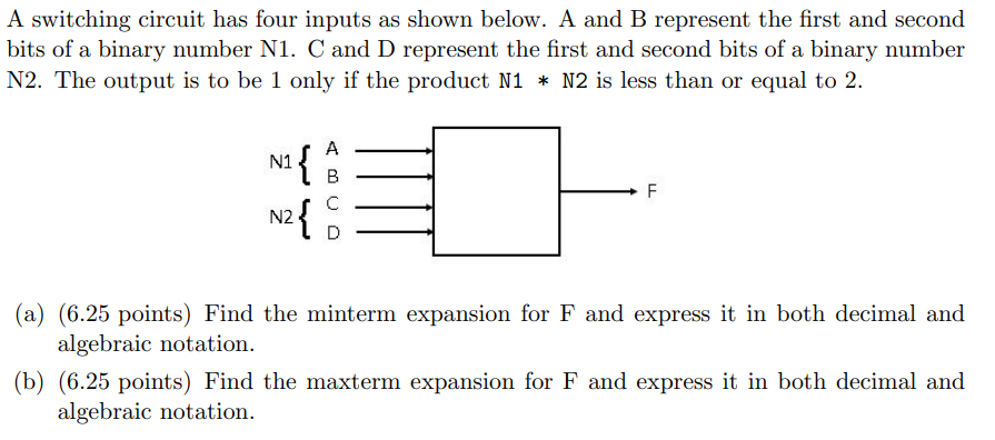 Solved Please answer both parts in fullA switching circuit | Chegg.com