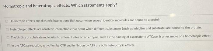 Solved Homotropic and heterotropic effects. Which statements | Chegg.com