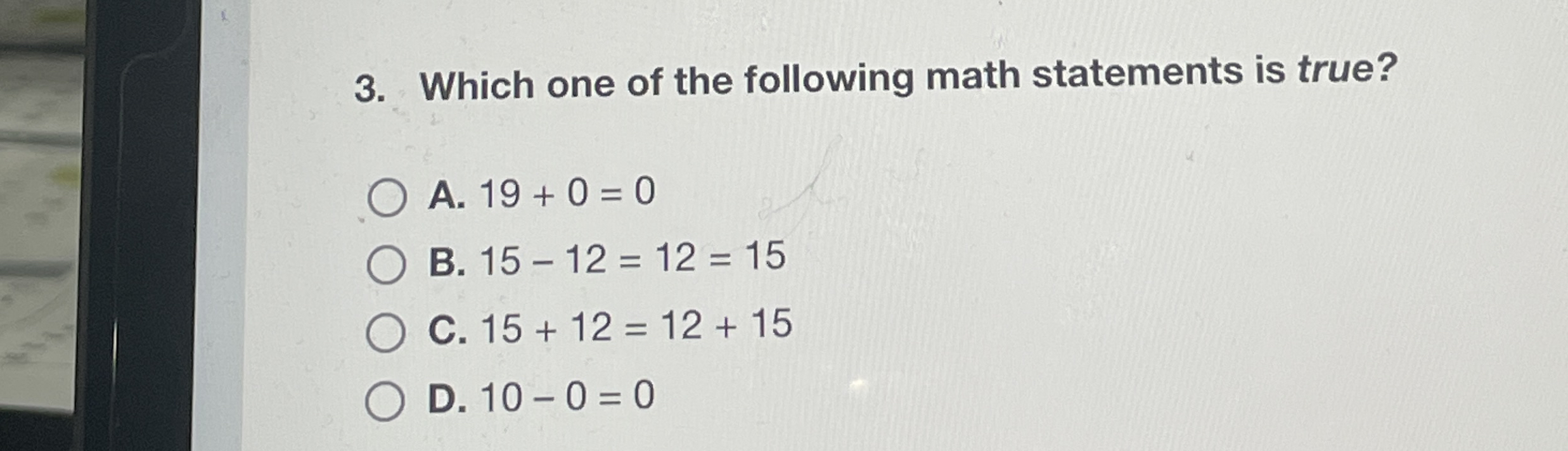 Which one of the following math statements is | Chegg.com