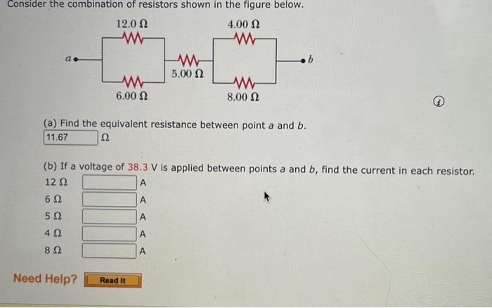 Solved (a) Find the equivalent resistance between point a | Chegg.com