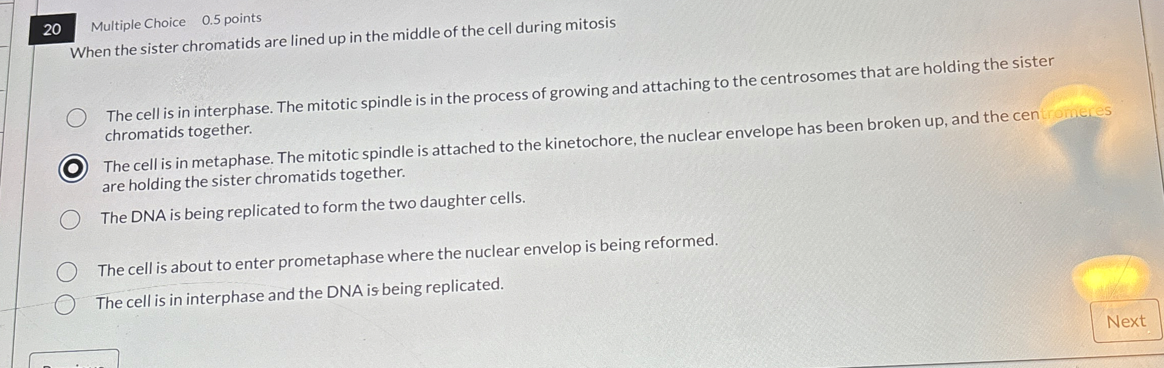Solved 20Multiple Choice 0.5 ﻿pointsWhen the sister | Chegg.com