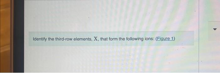 Solved Identify the third-row elements, X, that form the | Chegg.com