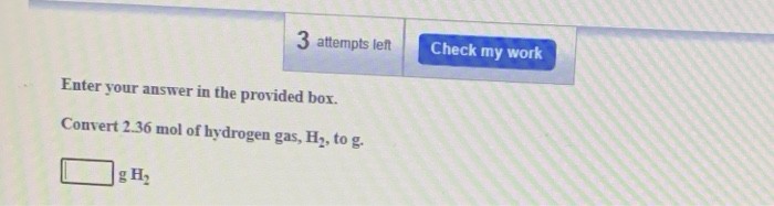 Solved 3 attempts left Check my work Be sure to answer all | Chegg.com