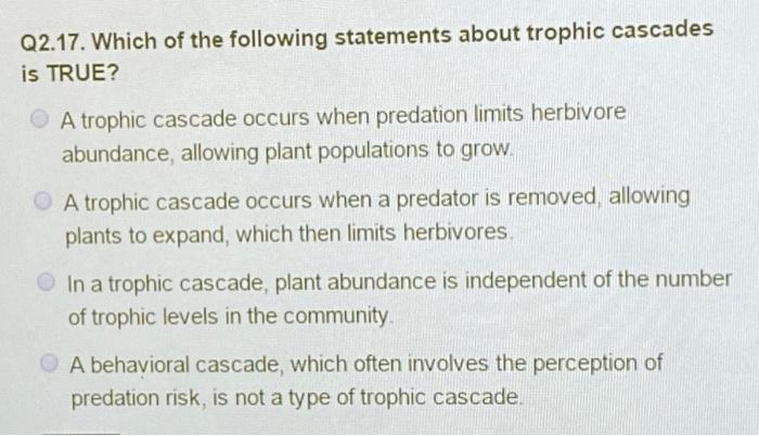 Solved Q2 17 Which Of The Following Statements About