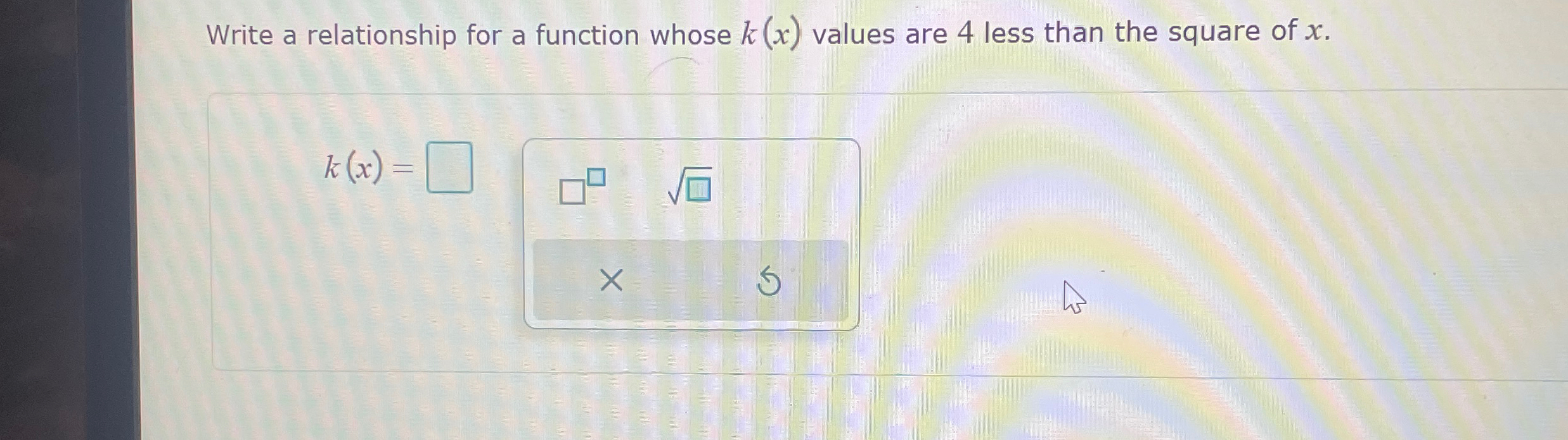 Solved Write a relationship for a function whose k(x) | Chegg.com