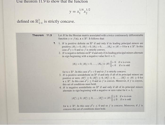 Solved Use theorem 11.9 to show that the function | Chegg.com