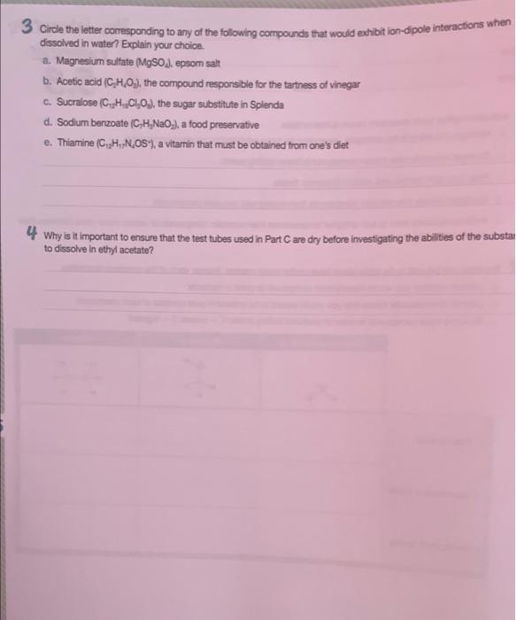 Solved 3 Circle the letter corresponding to any of the | Chegg.com
